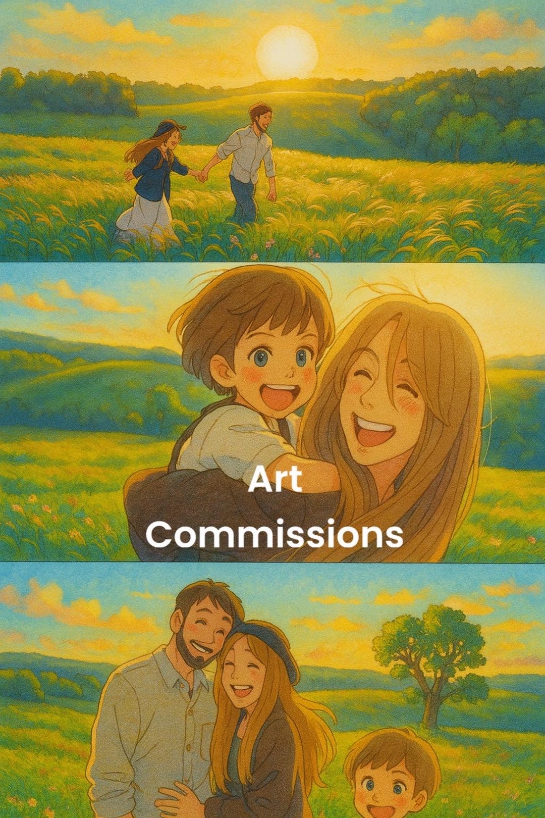 Custom Studio Ghibli Couple Portrait | Personalized Romantic Anime ...