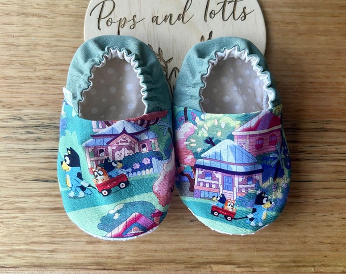 Bluey Baby Shoes / Slippers / Pre Walker Shoes / Cot Shoes/ Soft Sole ...