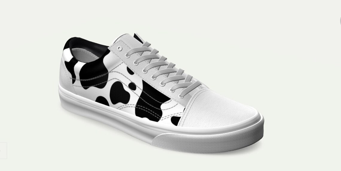 Cow Print Vans - Etsy