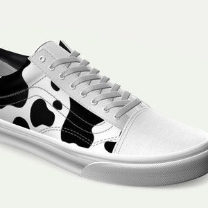 Cow Print Vans - Etsy