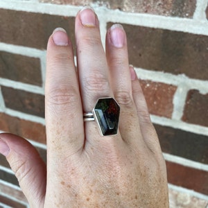 Coffin Ring | Coffim Shaped Ring | Coffin Jewelry | Red and Green ...