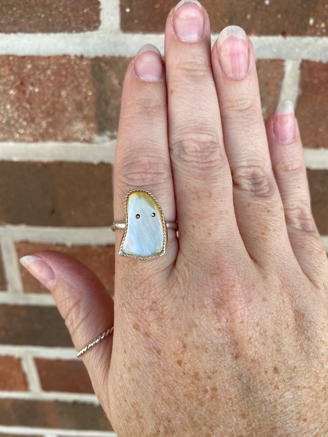 Mother of Pearl Ghost Ring Ghost Ring Ghost Jewelry Mother of Pearl ...