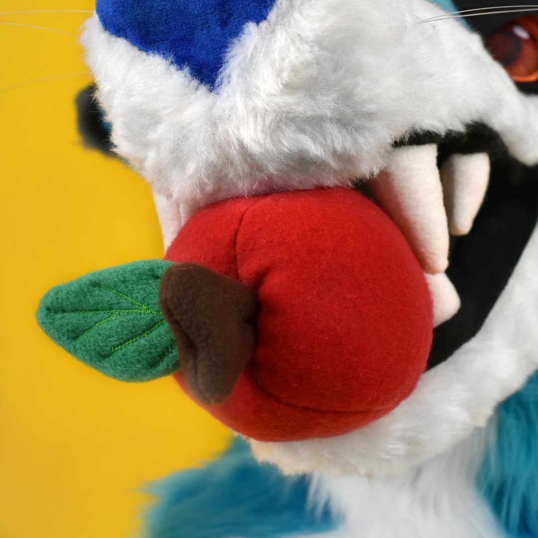 Plush Apple Prop With Squeaker - Red Fleece - Furry/anthro - Horses ...