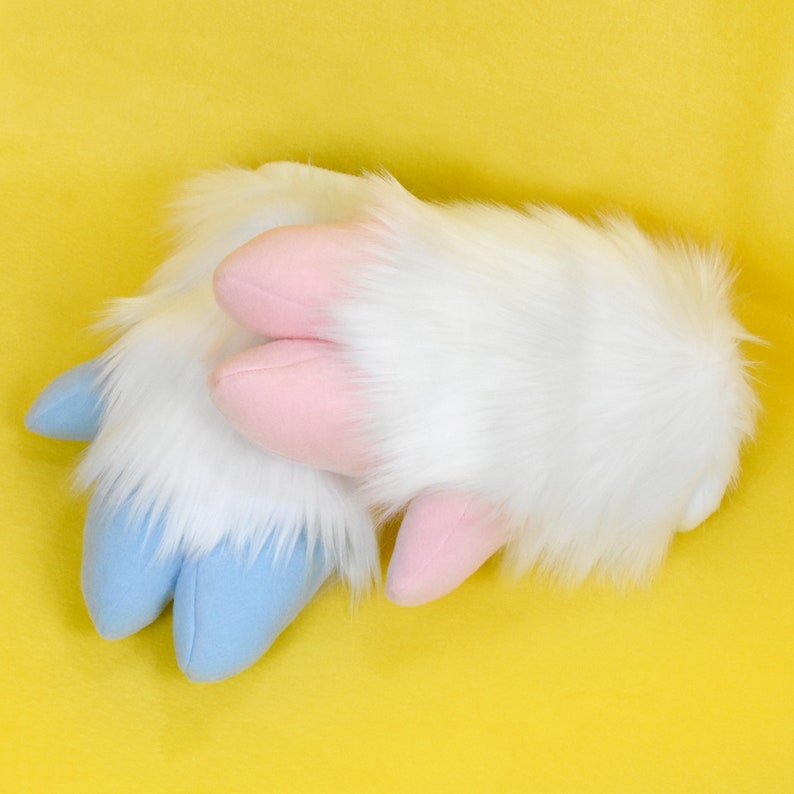 Furry Plush Hooves Fursuit Hand Paws Trans Pride Pastel - Etsy