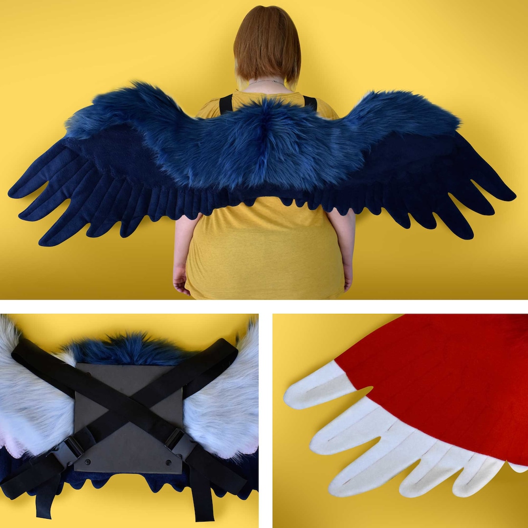 Giant Custom Furry Plush Wings - Extra Large - Choose Your Colours - 1. ...