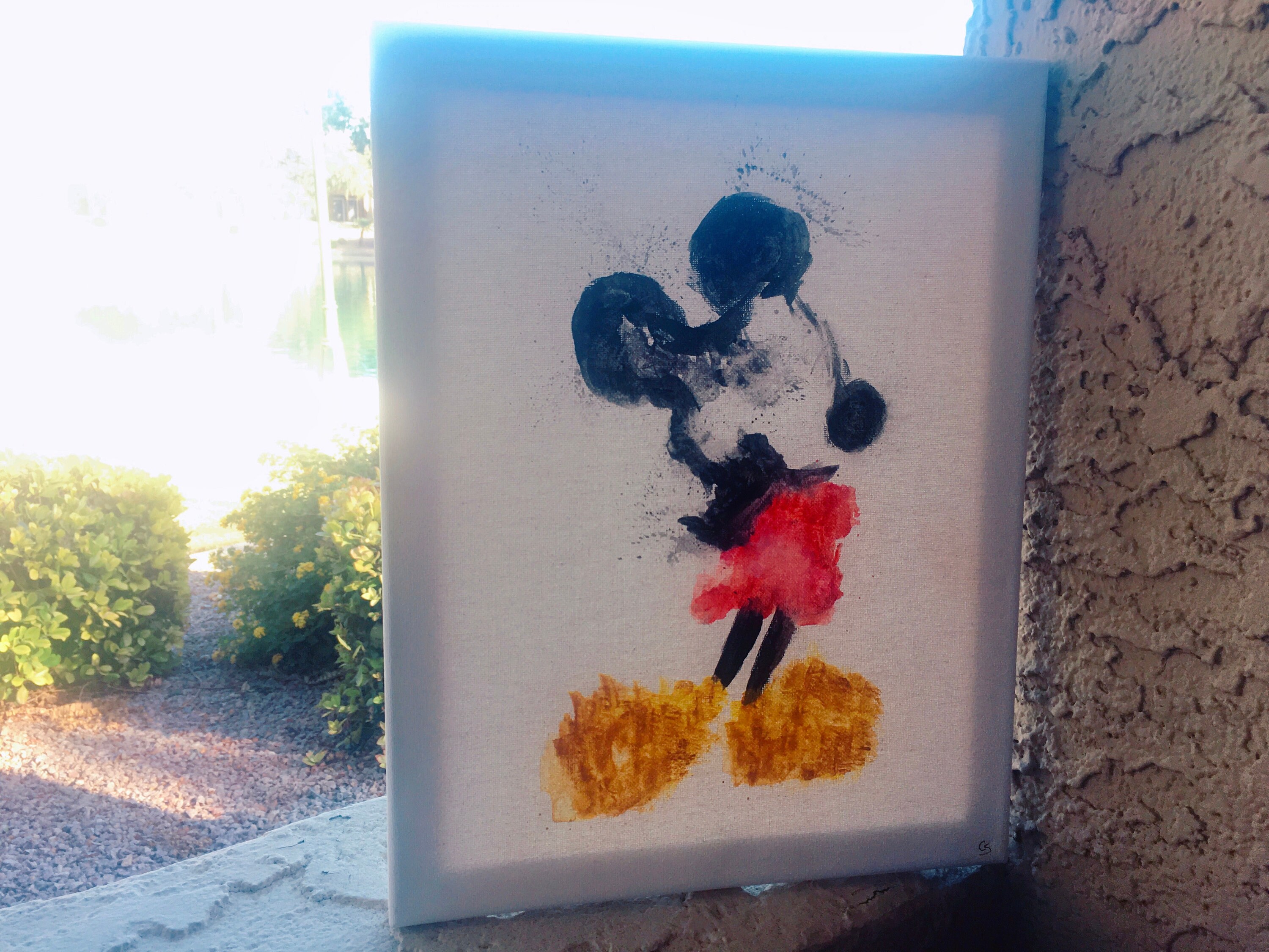 Abstract Mickey Mouse (watercolor Painting) - Etsy