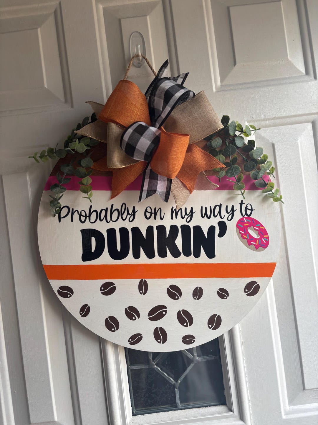 Dunkin' Donuts Door Sign, 16" Wood Round - Etsy
