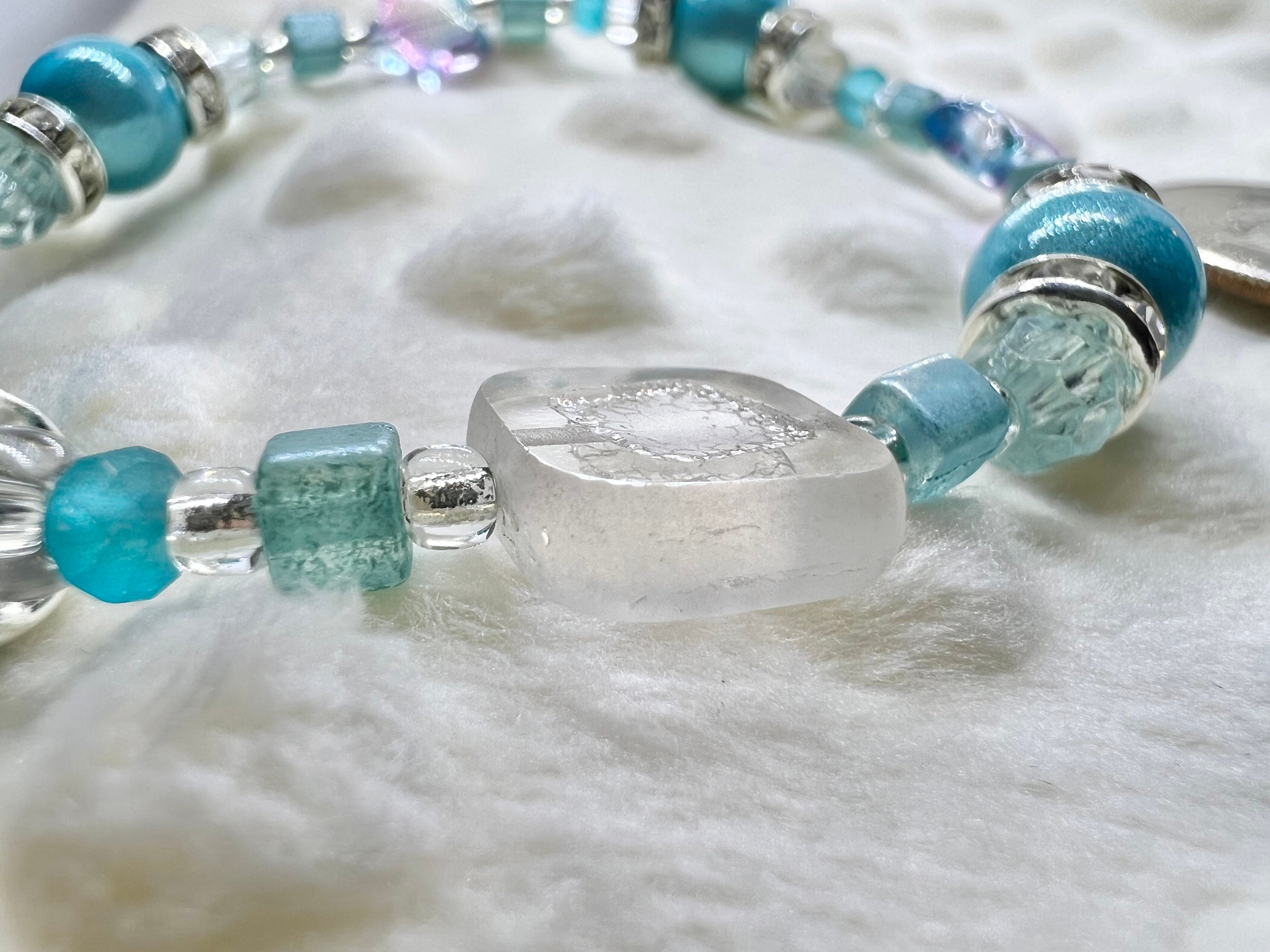 Baby Blue Star Real Cute Unique Hip Fashionable Handmade Casual Beaded ...