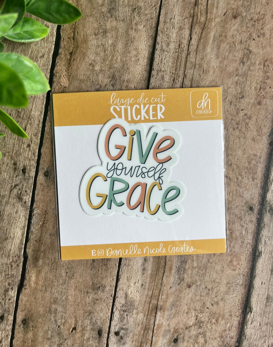 Give Yourself Grace Sticker/ Motivational Sticker/ Die Cut Sticker ...