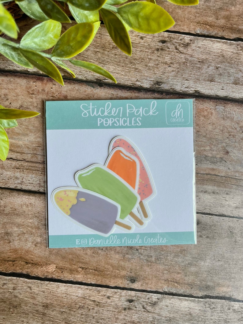 Popsicle Die Cut Sticker Pack/ Journal Stickers/ Kids Stickers/ Summer ...