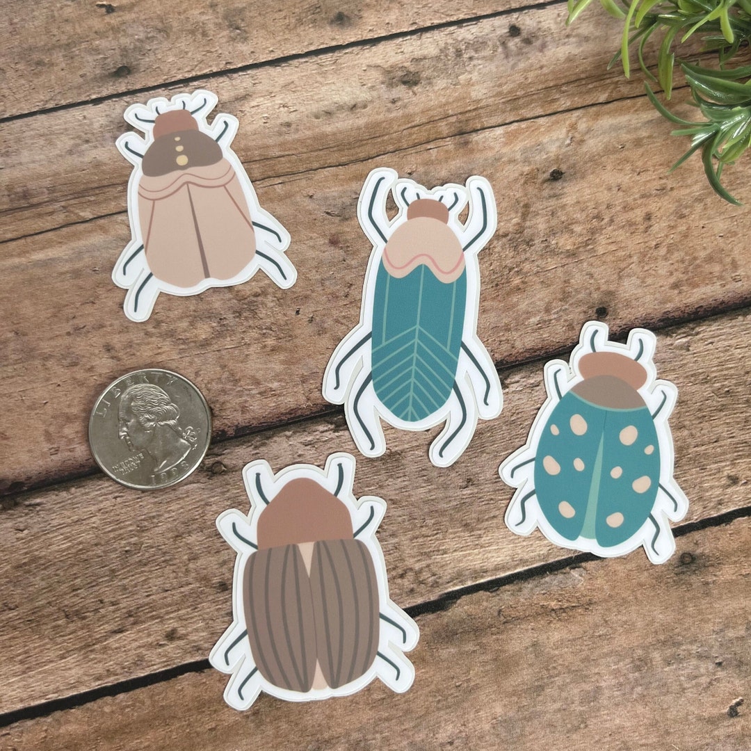 Beetle Die Cut Sticker Pack/ Journal Stickers/ Nature Stickers/ Bug ...