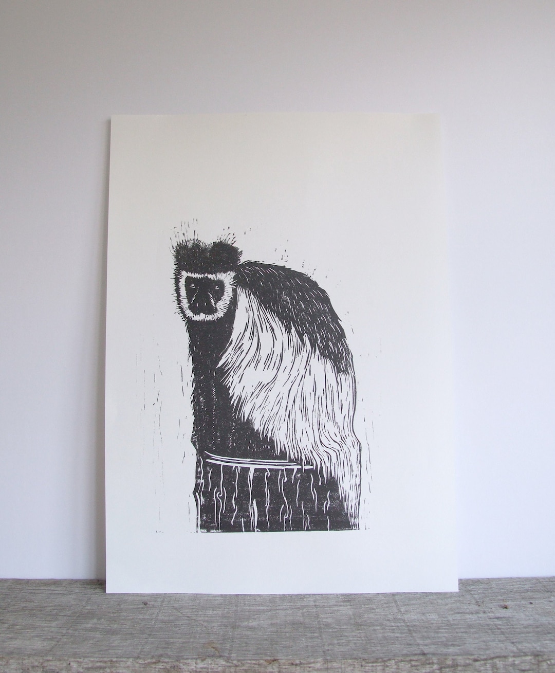 Monkey Print, Monkey Illustration, Jungle Art, Animal Print, Original ...