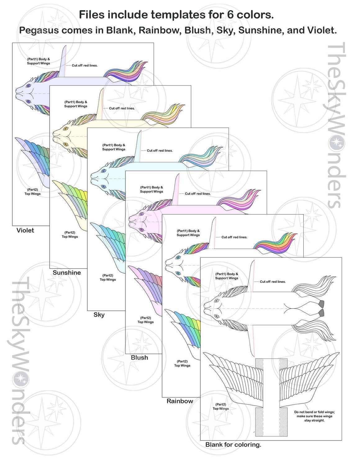DIY Papercraft Pegasus: Flying Horse Project (PDF Download) - Etsy