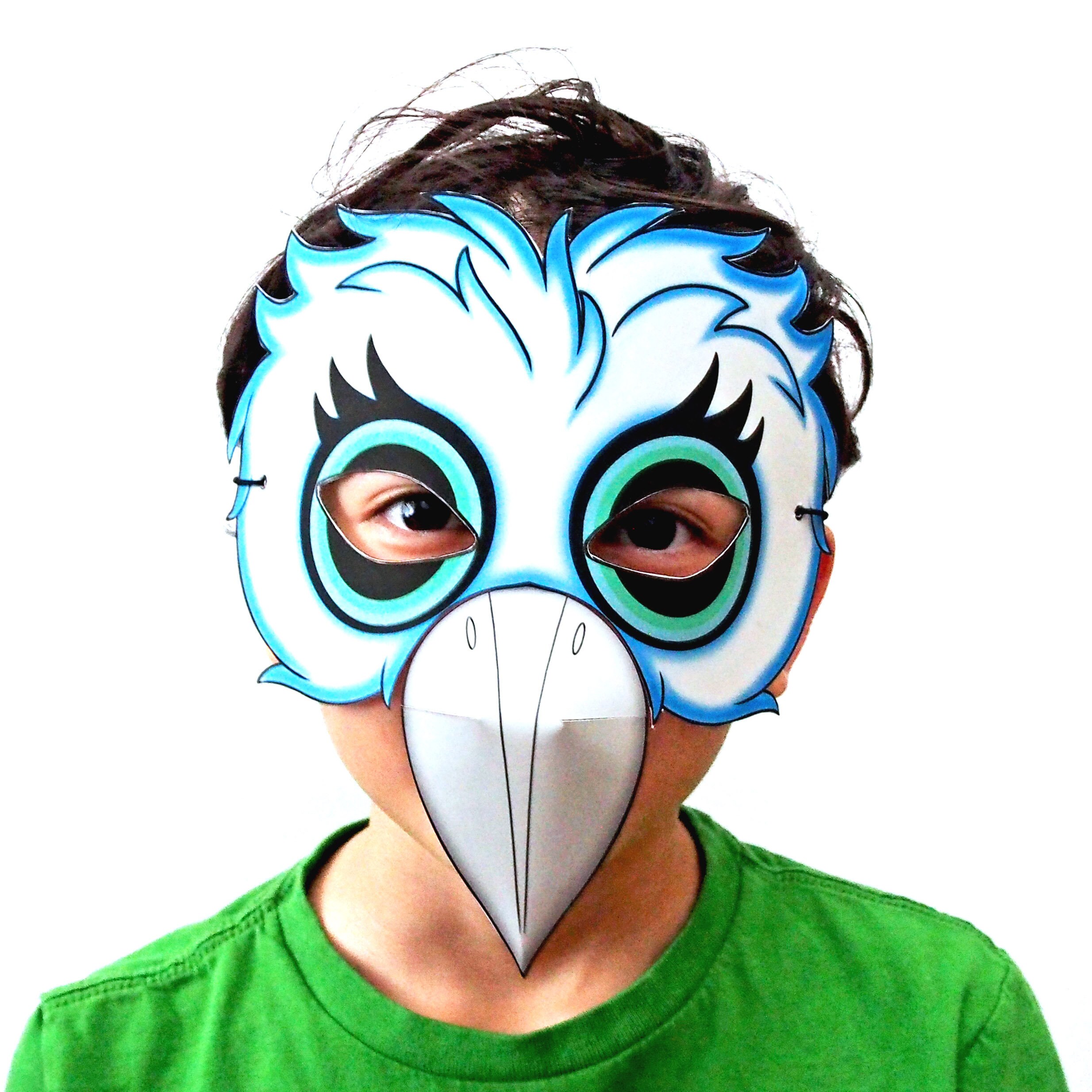 DIY Masks for Kids & Teens, 3 Unique Bird Masks, Printable- Very Easy ...