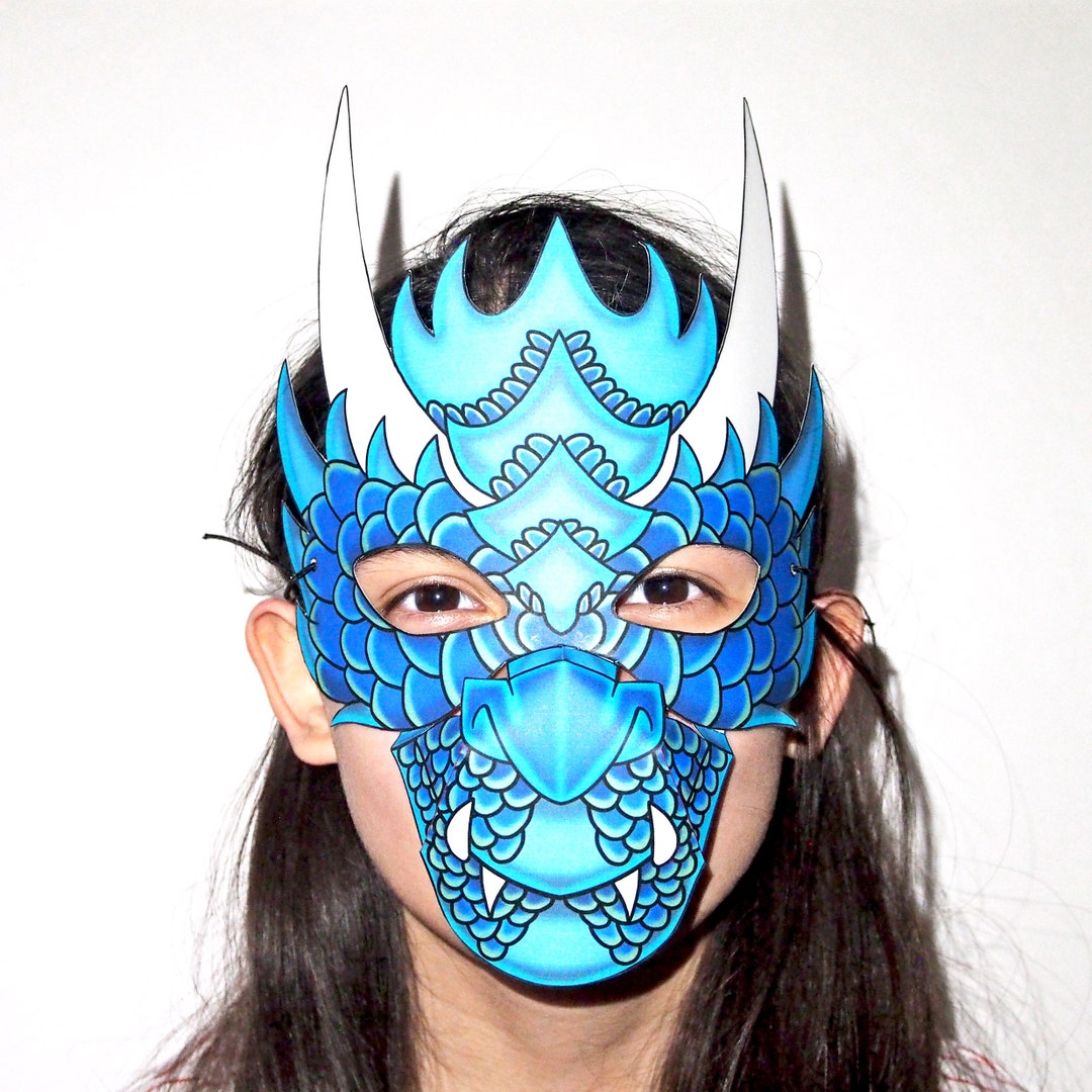 DIY Dragon Mask: Papercraft Halloween Art Activity (printable PDF) - Etsy