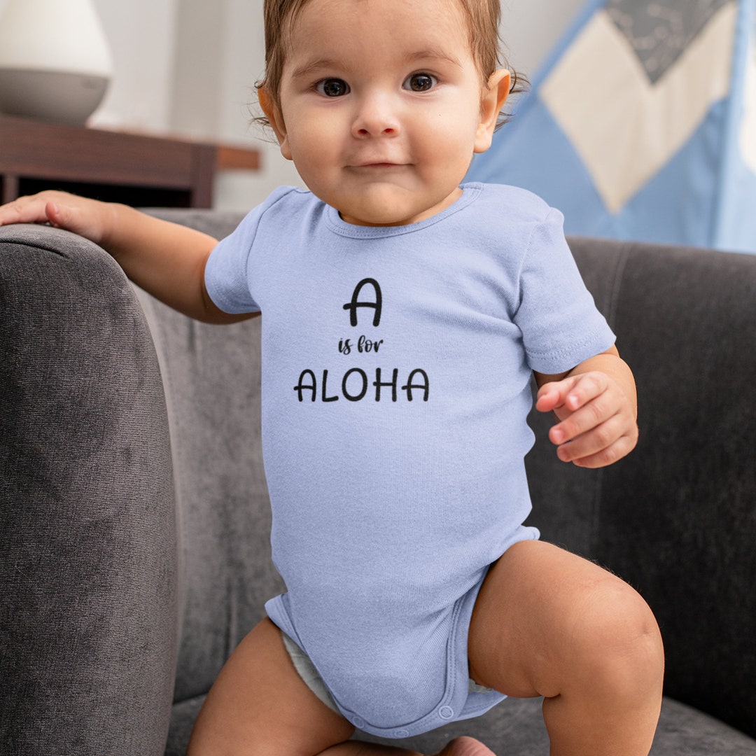 A is for ALOHA Onesie, Hawaii, Keiki, Hawaii Kids, Funny Hawaii, Gifts ...