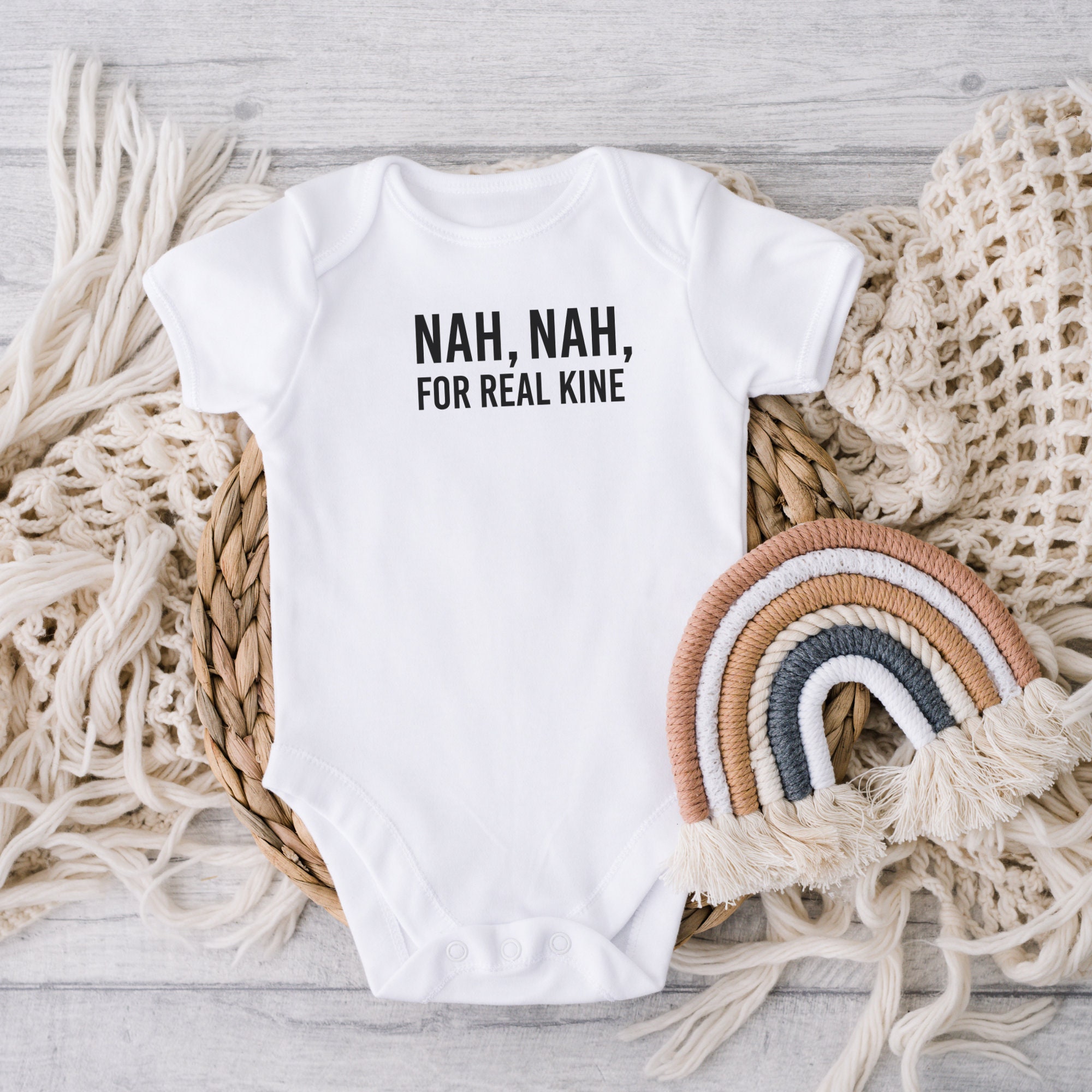 Nah, Nah, for Real Kine Onesie, Hawaiian Shirt, Keiki, Hawaiian Kid ...