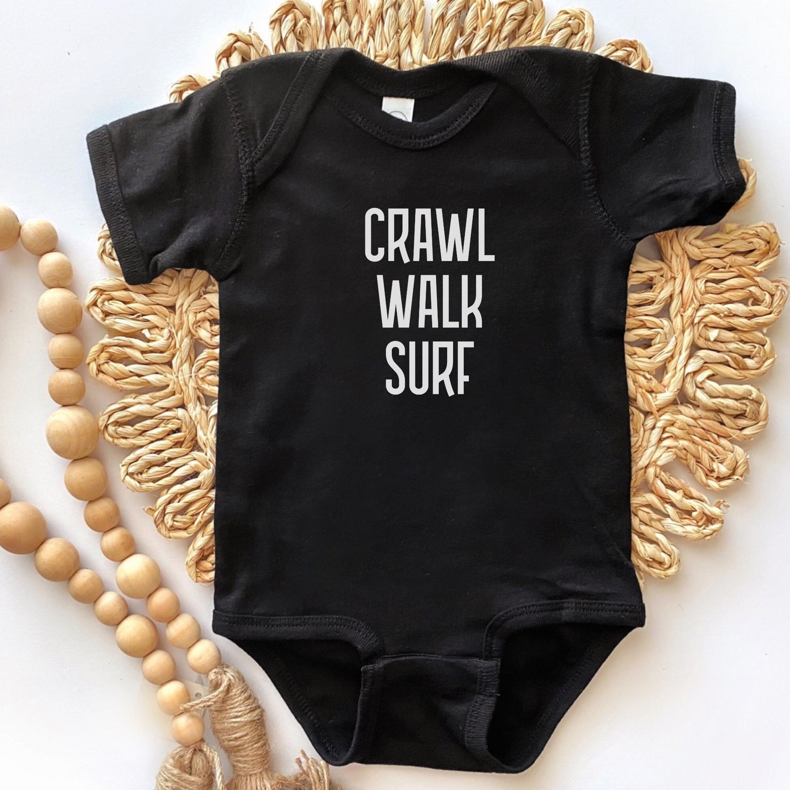 Crawl Walk Surf Baby Onesie, Hawaii, Keiki, Hawaii Kids, Funny Hawaii ...