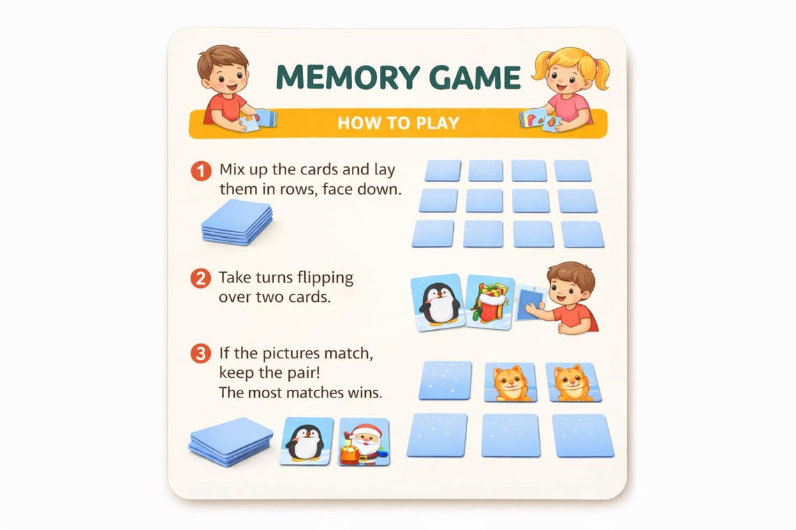 Safari Printable Memory Game/ Print and Play Activity for Kids - Etsy