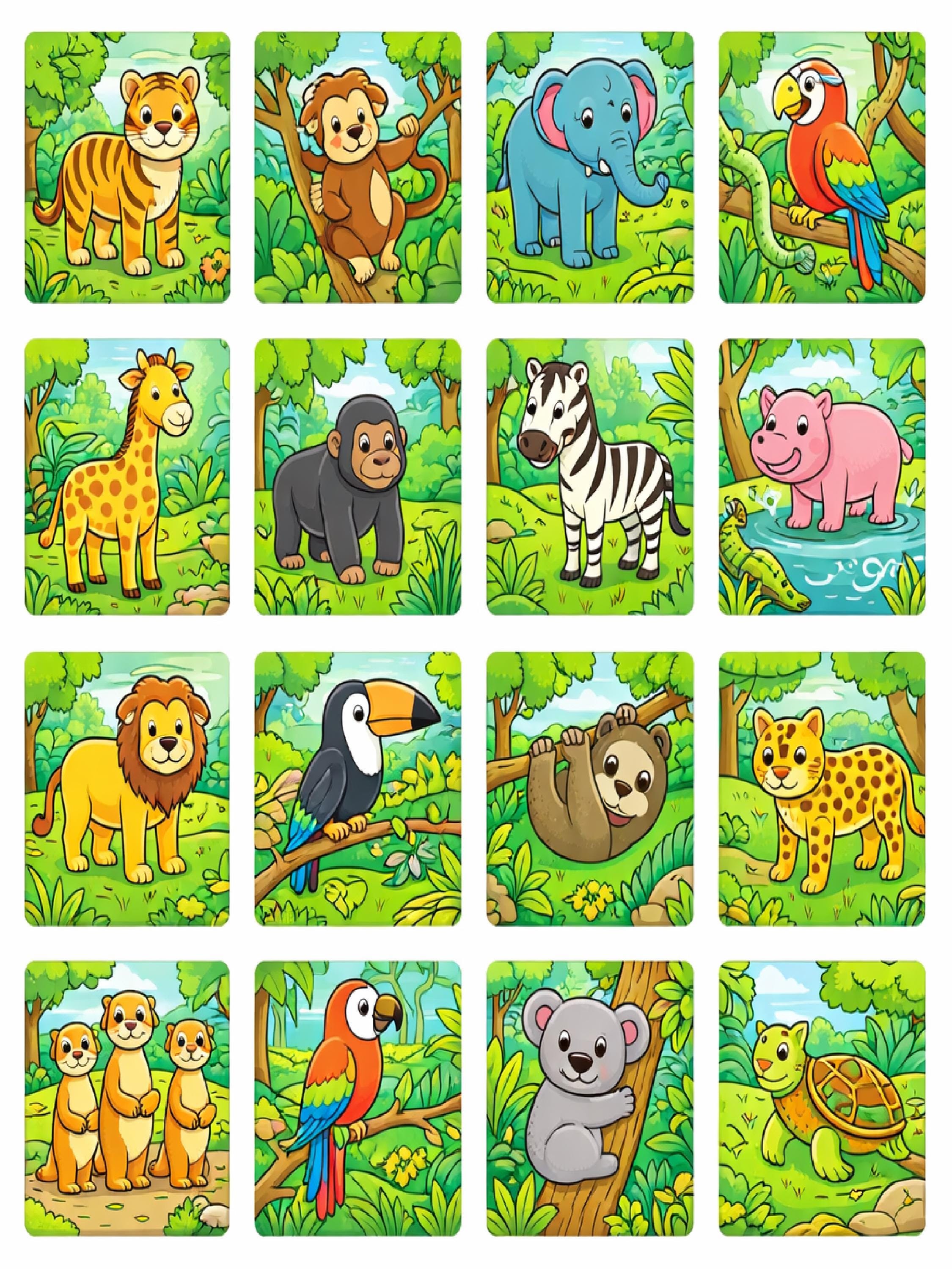 Safari Printable Memory Game/ Print and Play Activity for Kids - Etsy
