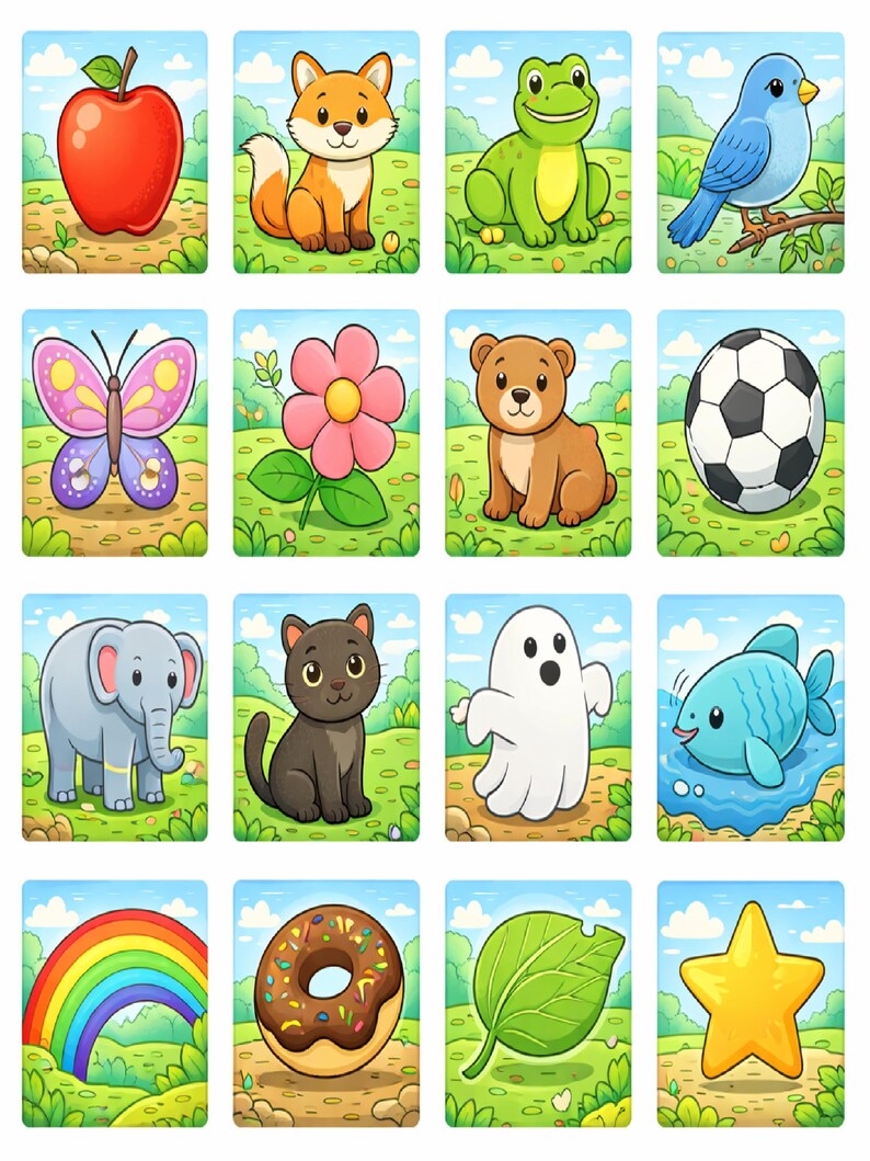 Printable Memory Game/ Print and Play Activity for Kids - Etsy