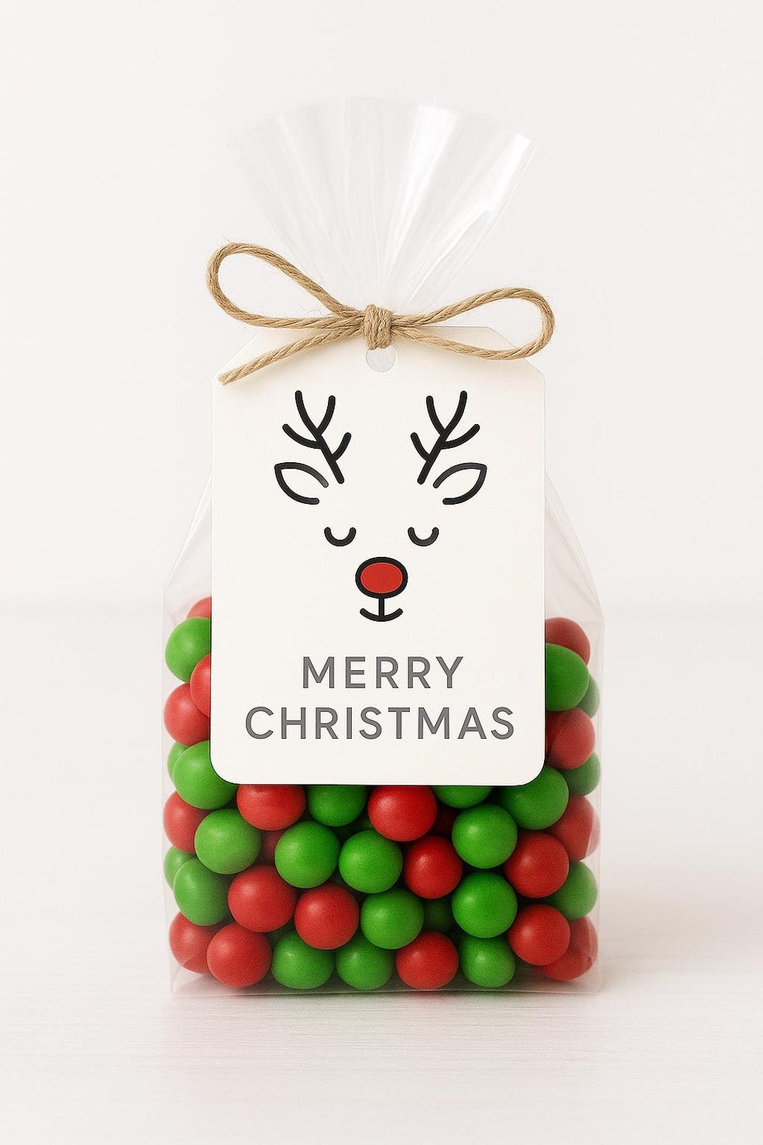 Merry Christmas Reindeer Gift Tags - 20 Holiday Treat Tags (2.5x3) - Etsy