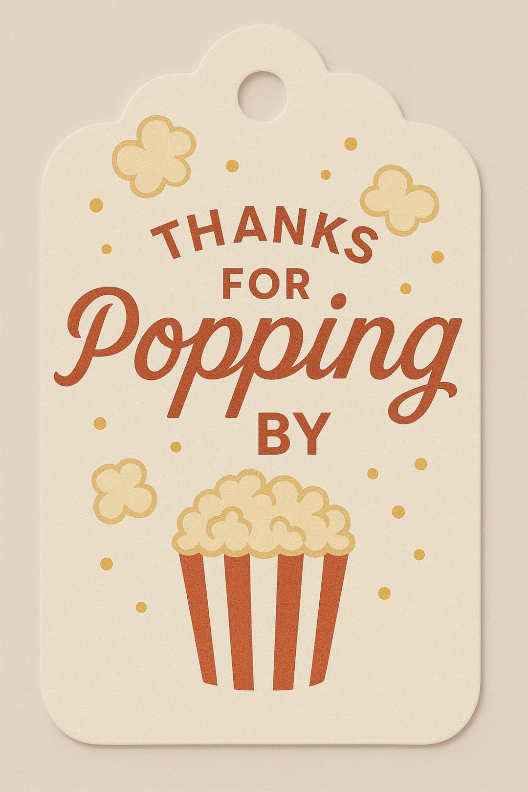 Thanks for Popping by Gift Tags, Set of 10 Party Favor Tags - Etsy