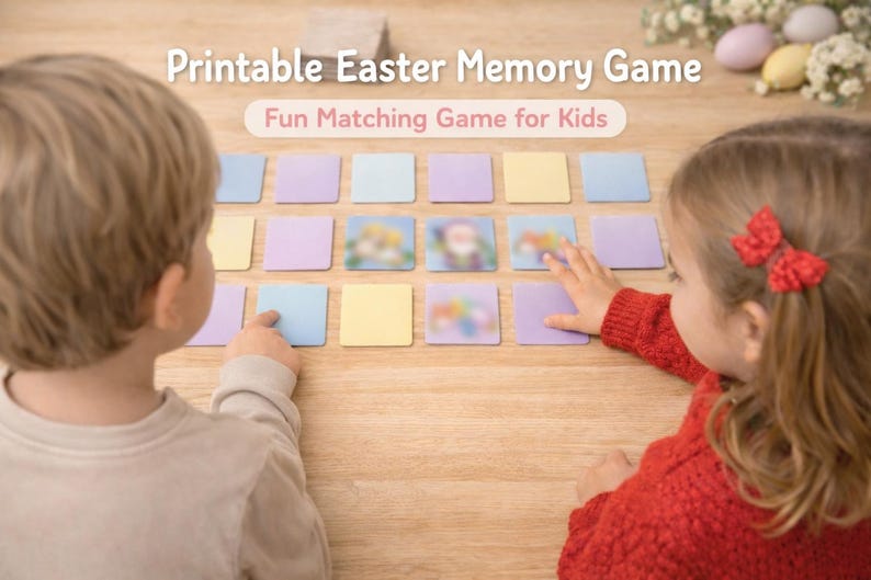 Easter/spring Egg Printable Memory Game/ Print and Play Activity for ...