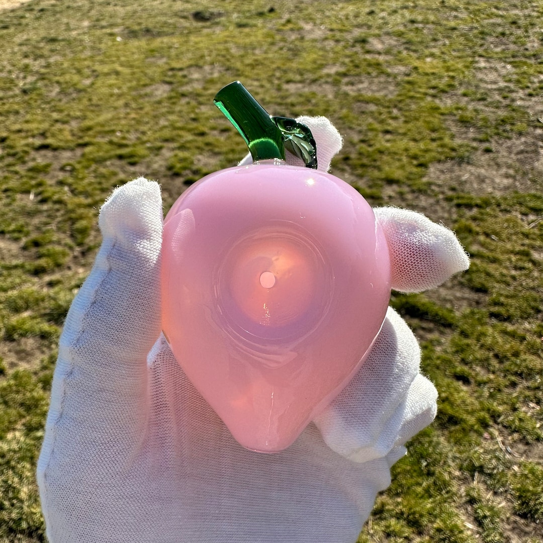 Pink Peach Glass Smoking Tobacco Pipe - Etsy
