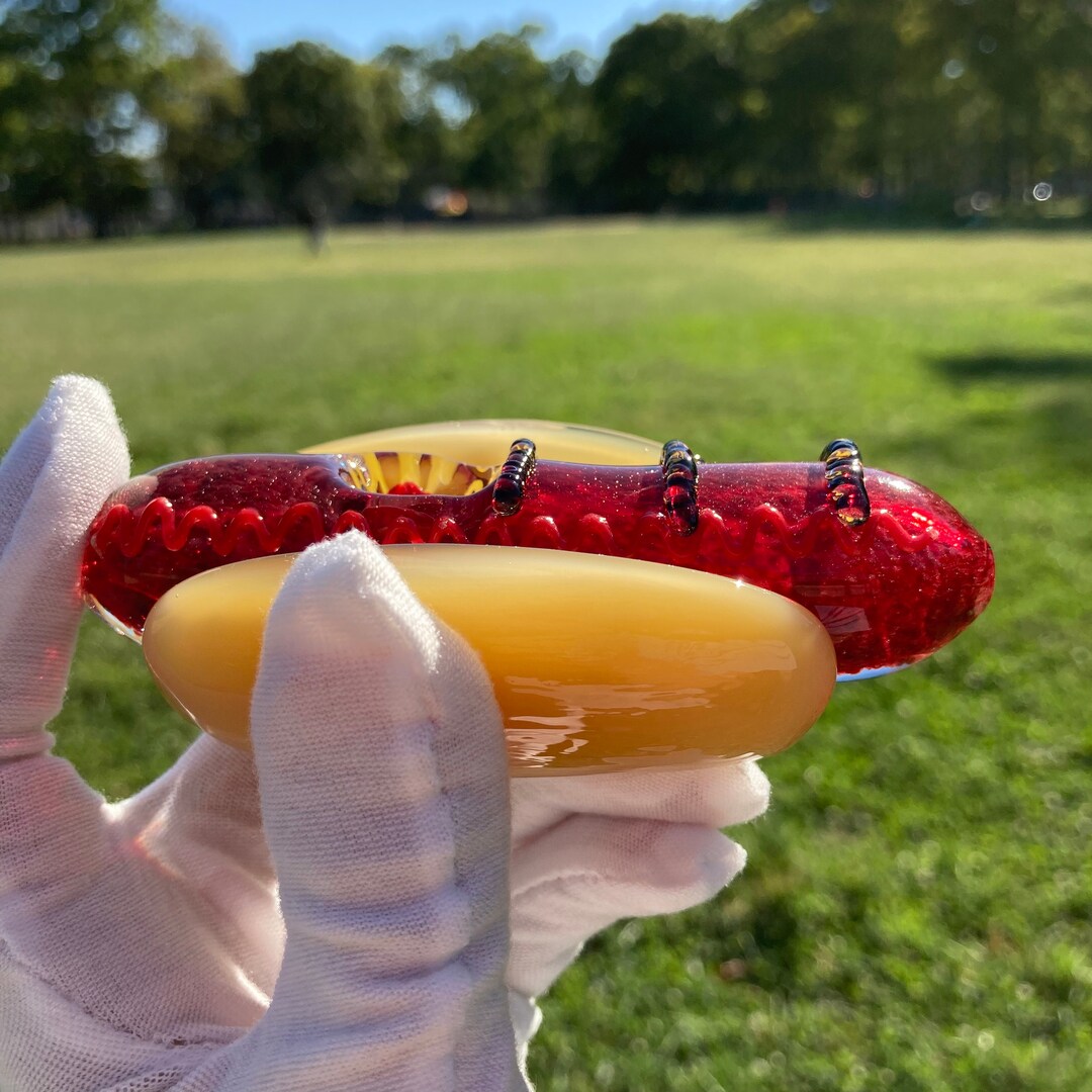 The Hotdog Glass Smoking Pipe , Tobacco Pipe , Smoke Bowl , Hand Pipe ...