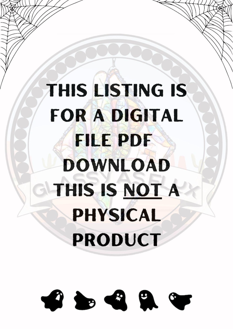 Spider's Spell Stained Glass Pattern Digital PDF Download. Not a ...