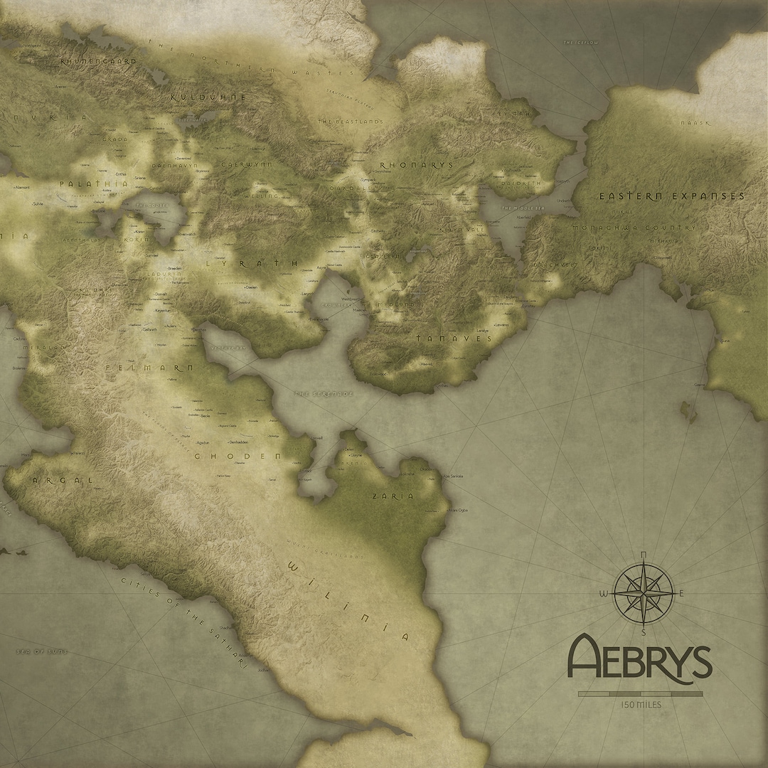 Personalized Digital Fantasy Map - Etsy