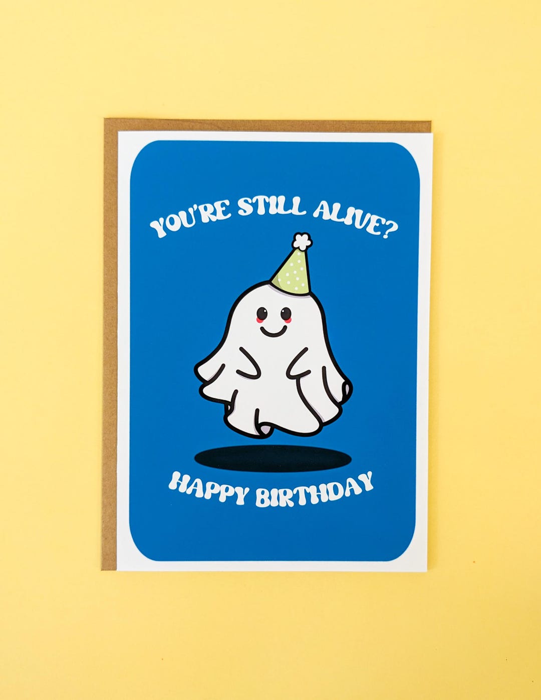 You're Still Alive Happy Birthday Card // Funny Ghost Birthday Greeting ...