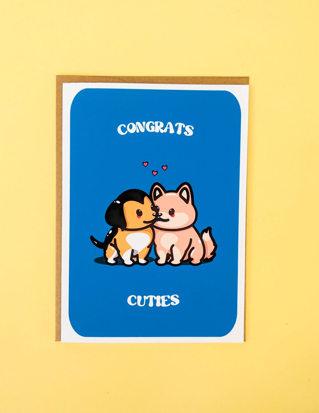 Congratulations Cuties Card // Cute Puppy Congratulations Greeting Card ...
