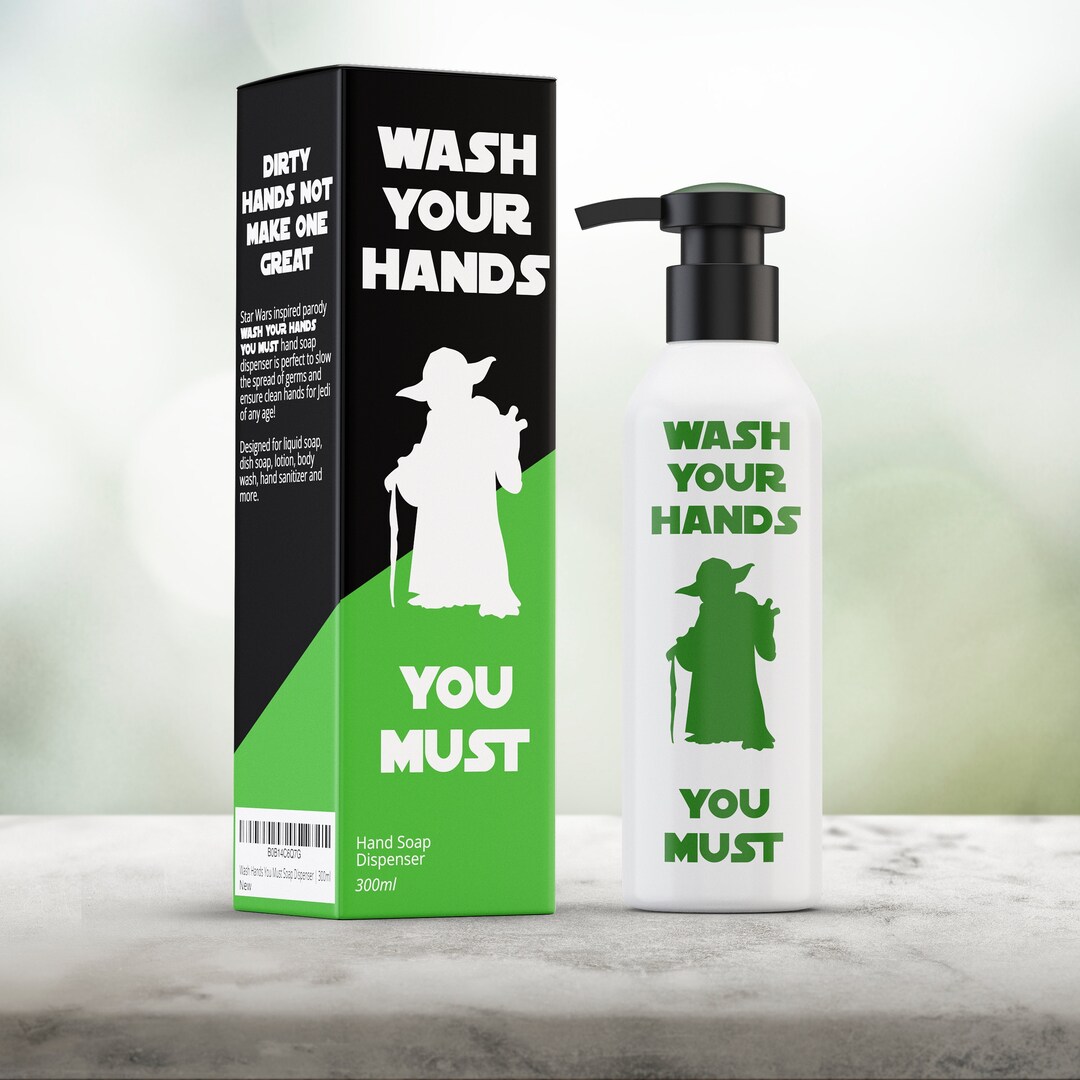 Star Wars Yoda Inspired Wash Your Hands You Must Soap Dispenser | Star ...
