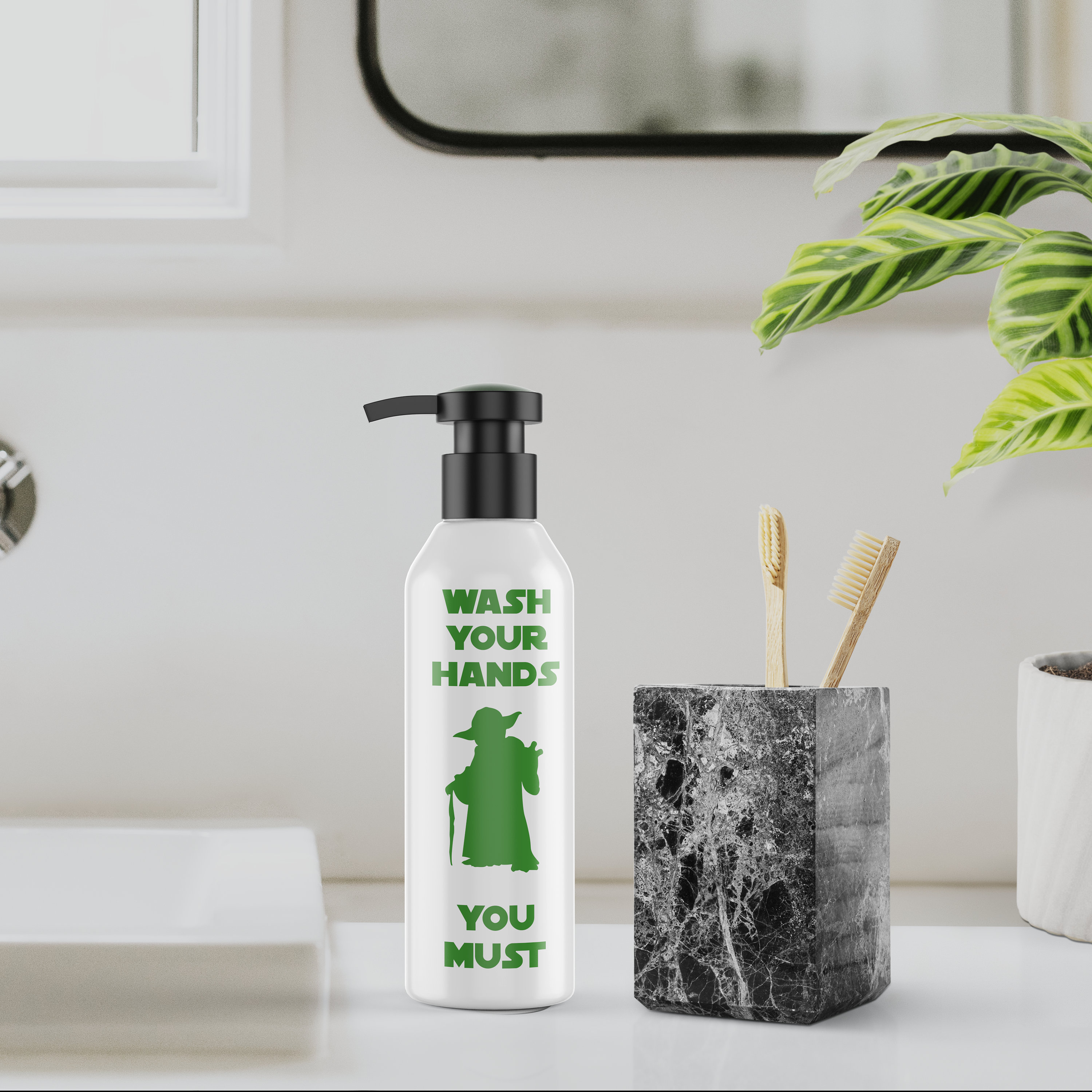Star Wars Yoda Inspired Wash Your Hands You Must Soap Dispenser | Star ...