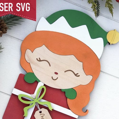 Girl Elf Laser Svg File Digital Download Glowforge - Etsy