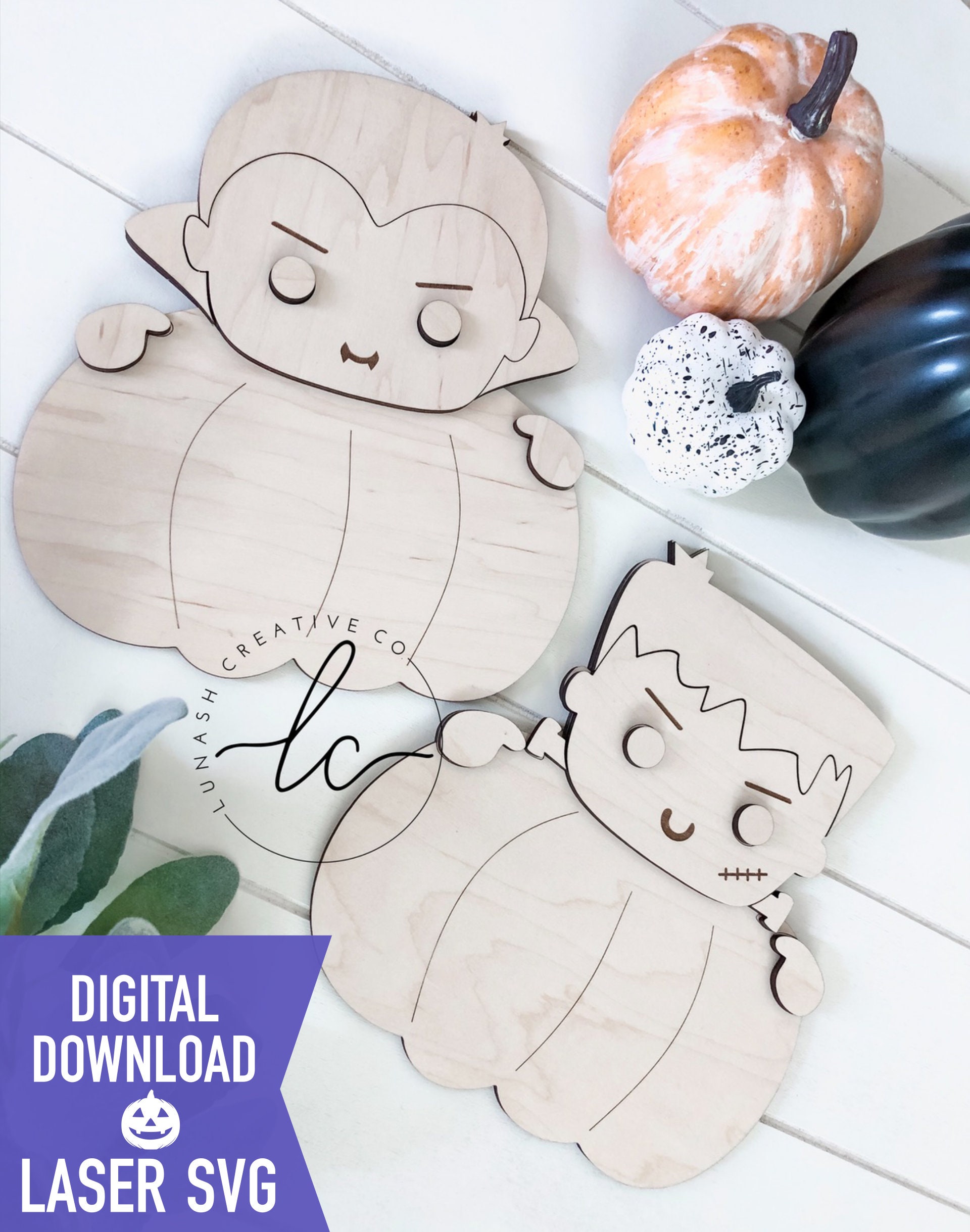 Halloween Vampire Frankenstein Laser Svg File Digital - Etsy