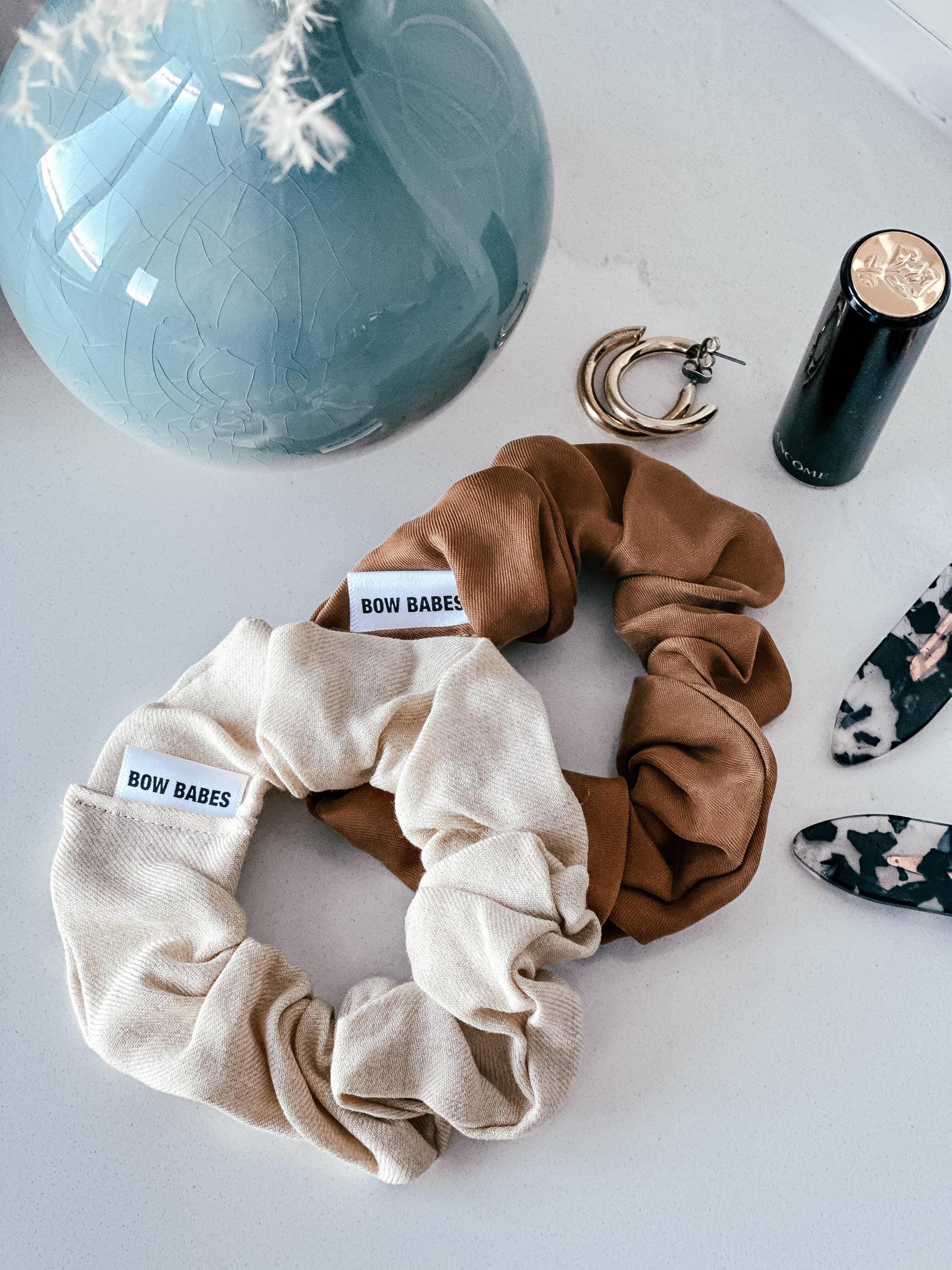 Light Brown Scrunchie for Long Hair Accessories for Women Gift Ideas ...