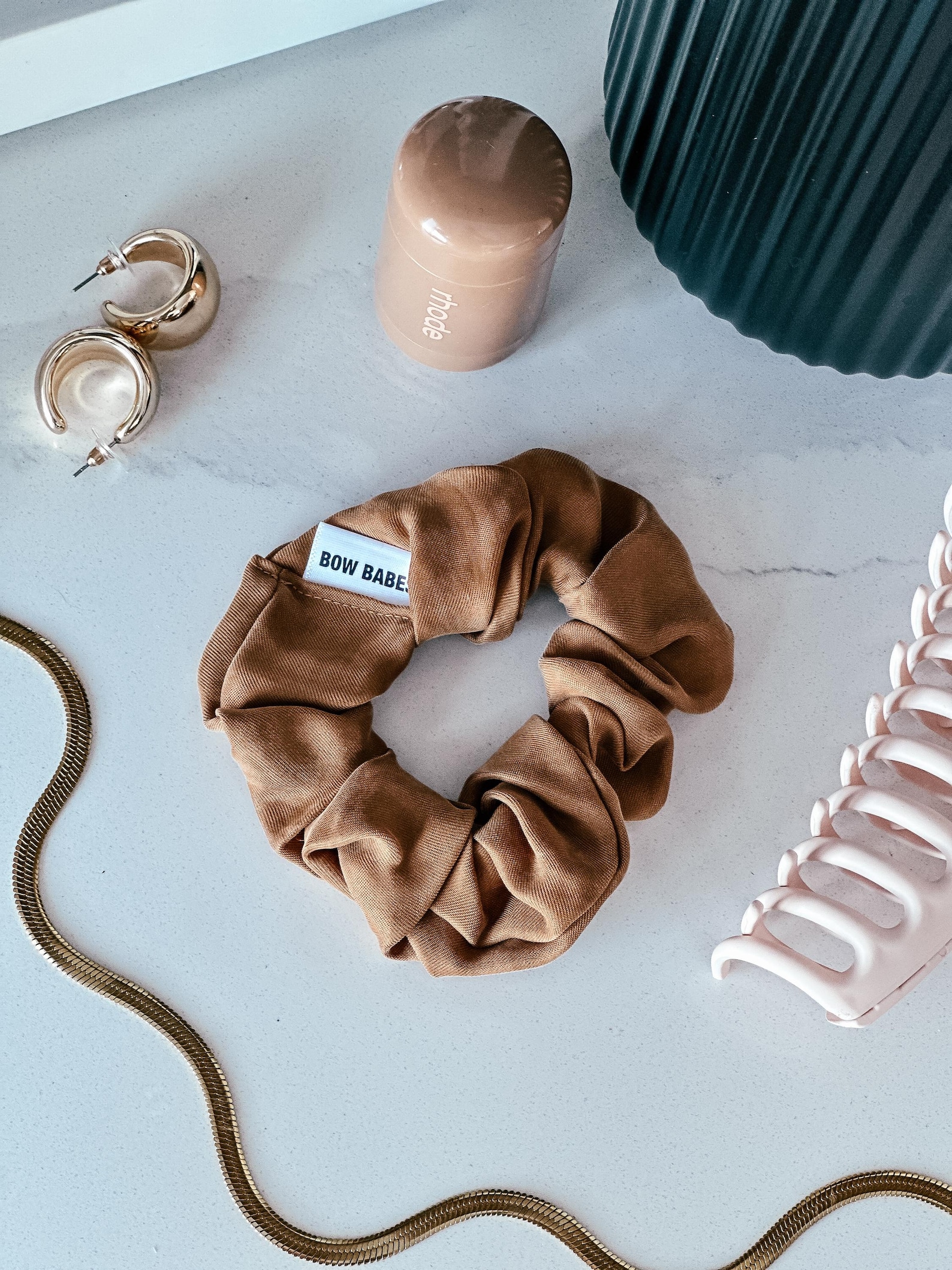 Light Brown Scrunchie for Long Hair Accessories for Women Gift Ideas ...