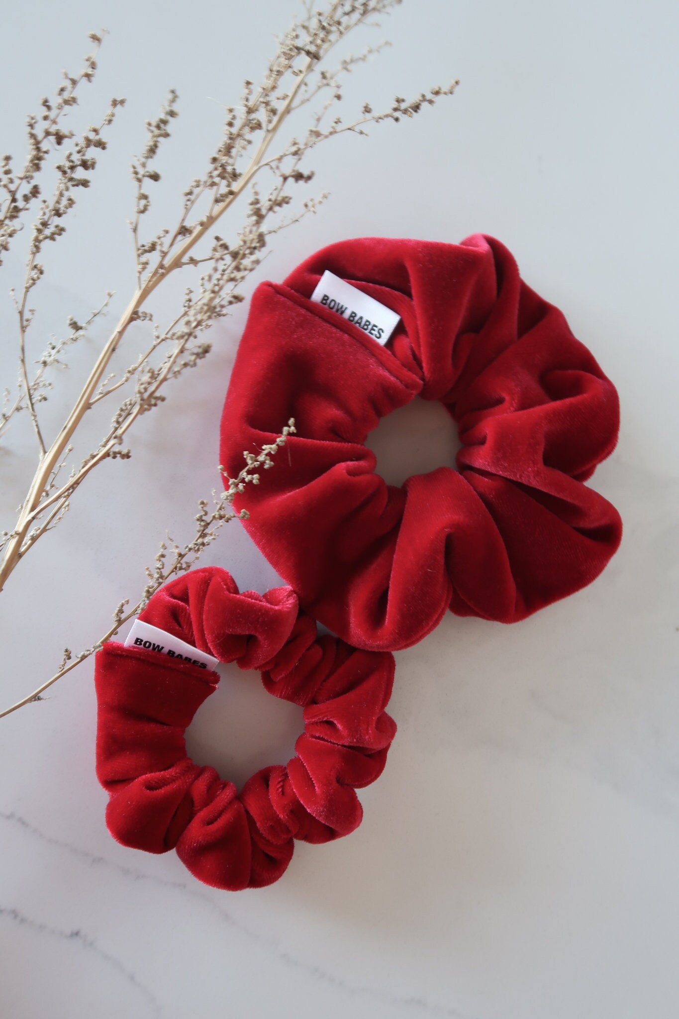 Ruby Red Velvet Everyday Scrunchie Soft Material Regular Size - Etsy