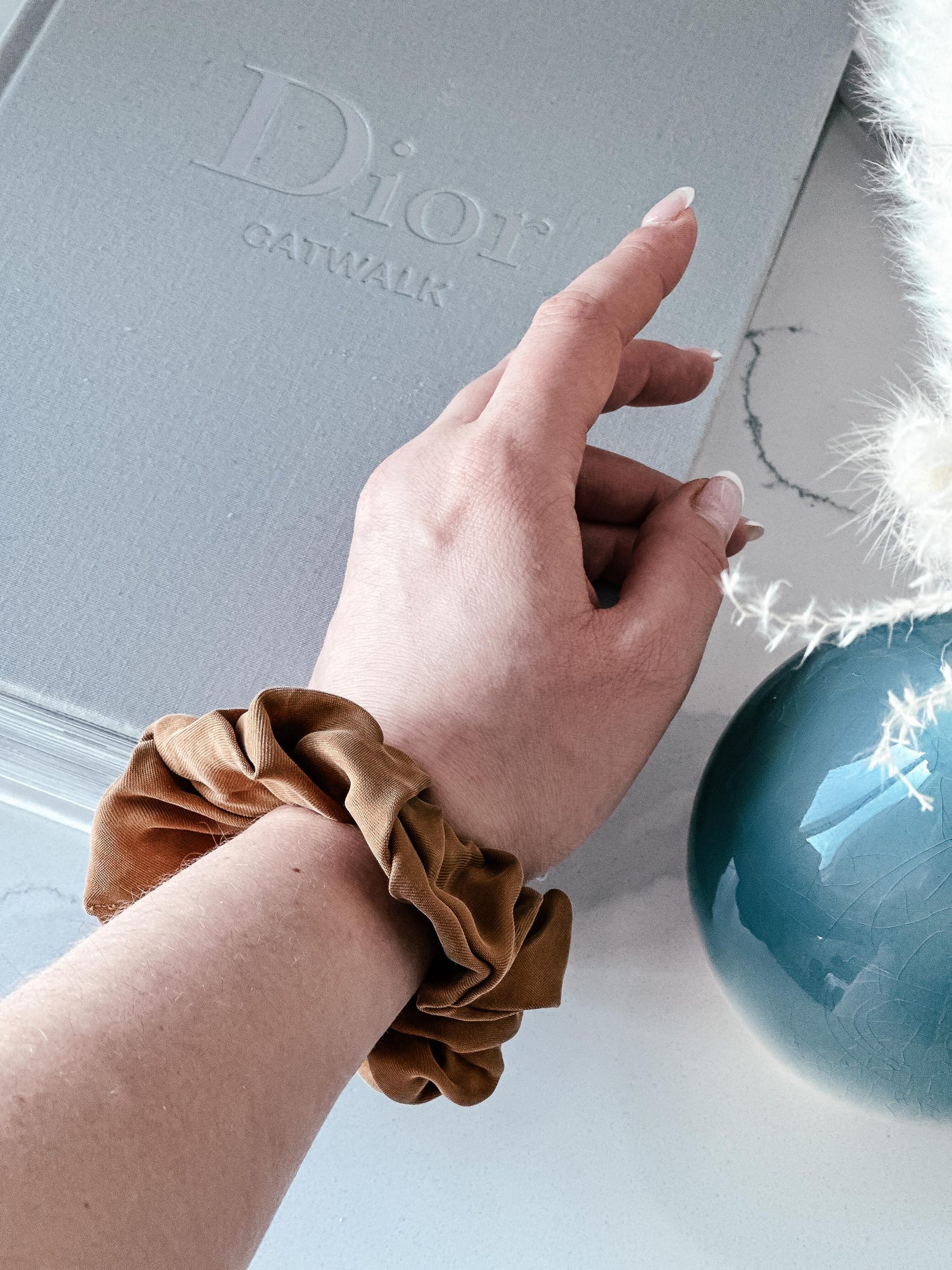 Light Brown Scrunchie for Long Hair Accessories for Women Gift Ideas ...