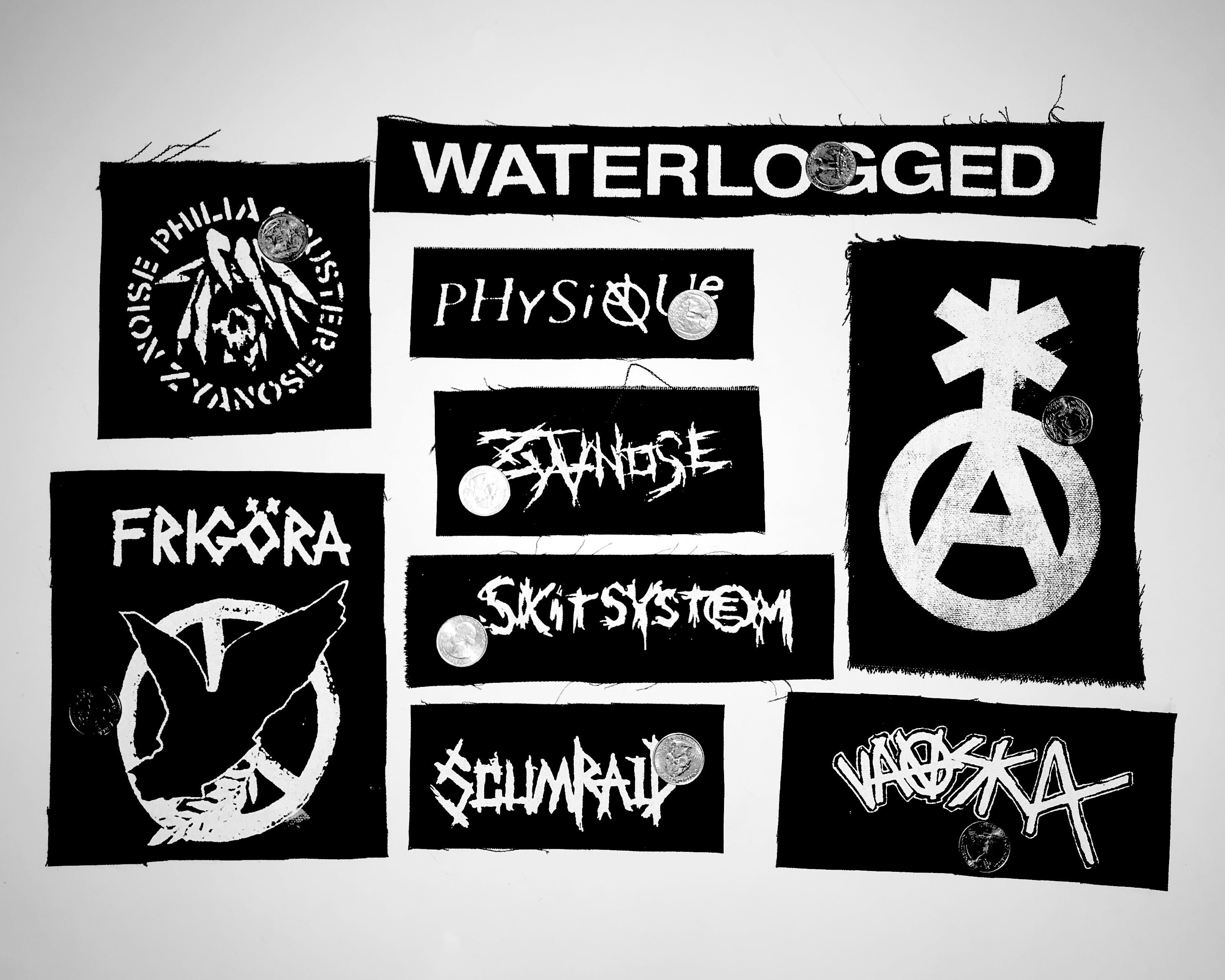Assorted Punk Canvas Patches Zyanose, Skitsystem, Frigora, Non Binary ...