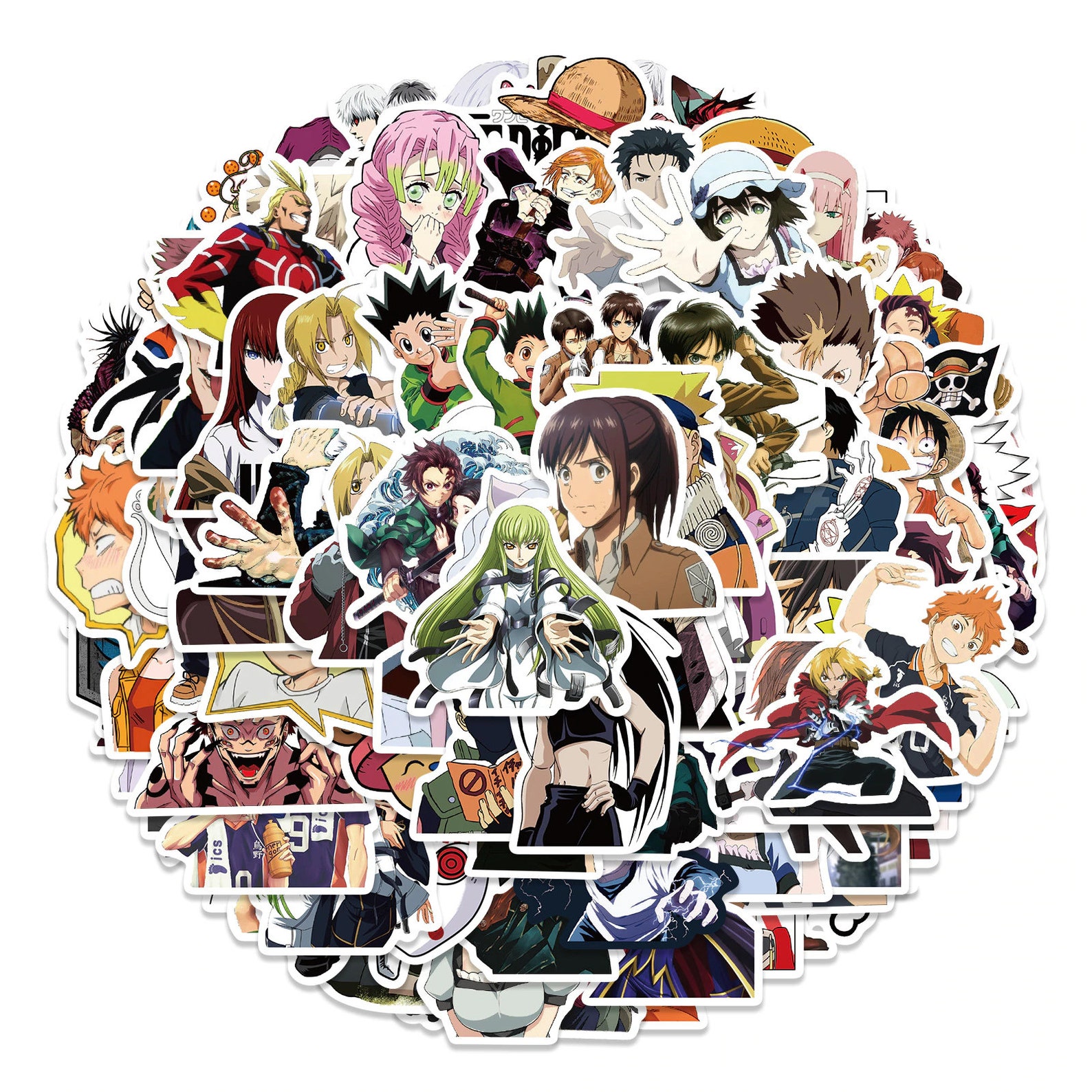 100 Random Anime Sticker Pack Etsy