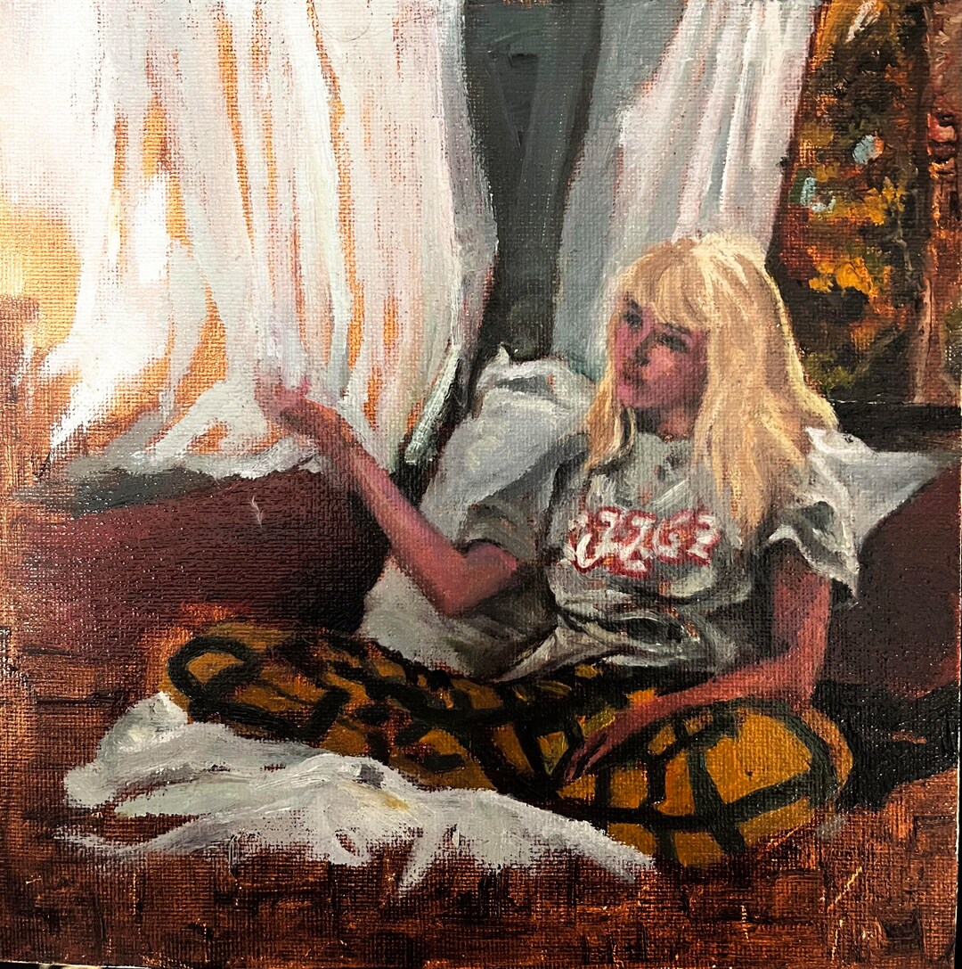 Blondie 20x20 Cm Original Oil Painting - Etsy