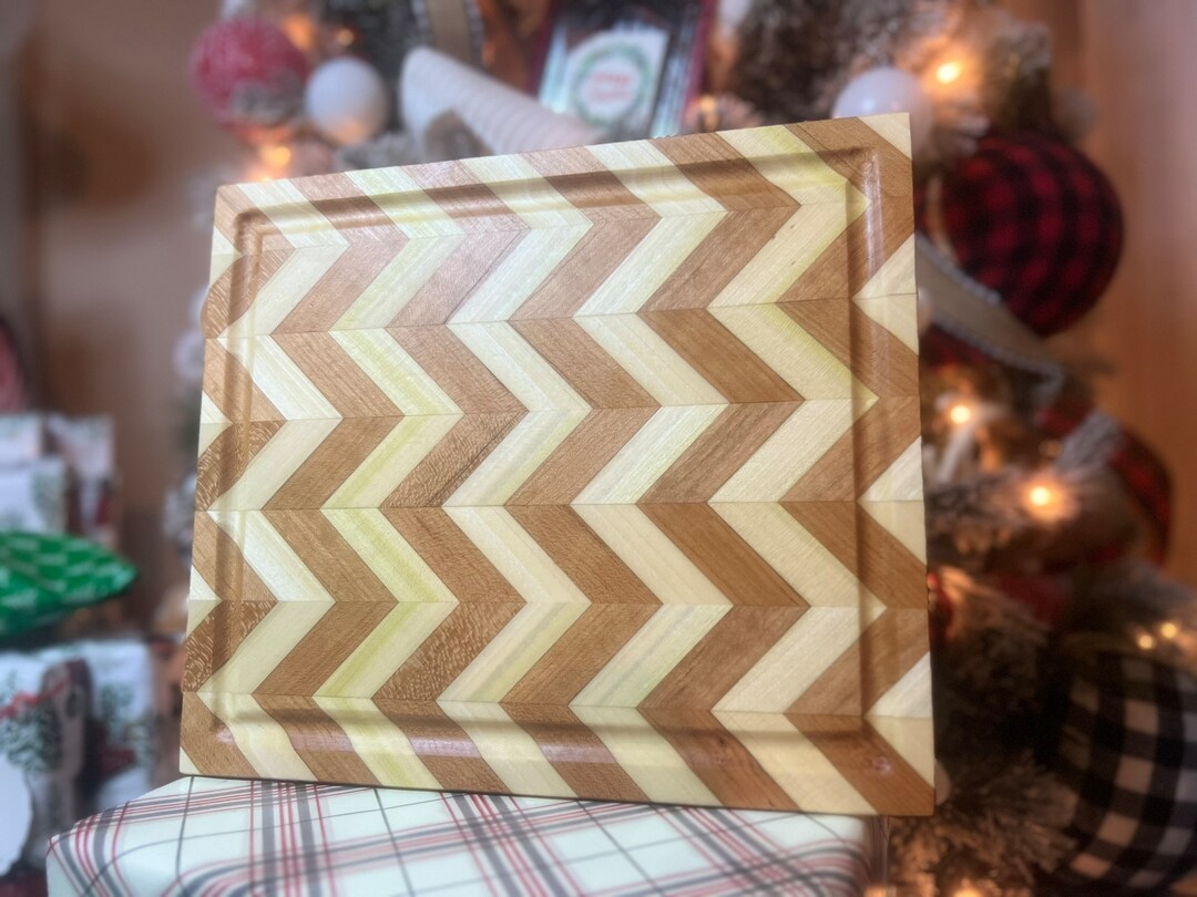 Chevron Pattern Cutting Board - Etsy