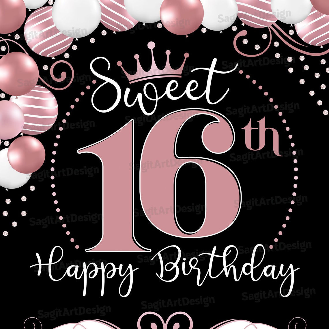 sweet-16-poster-instant-download-sweet-16-backdrop-16th-etsy