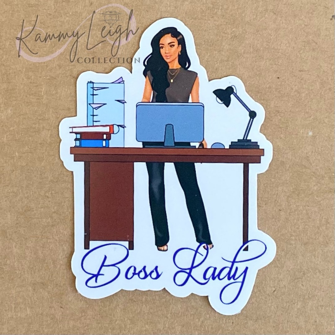 BOSS LADY Stickers, Vinyl Sticker, Water Resistant - Etsy