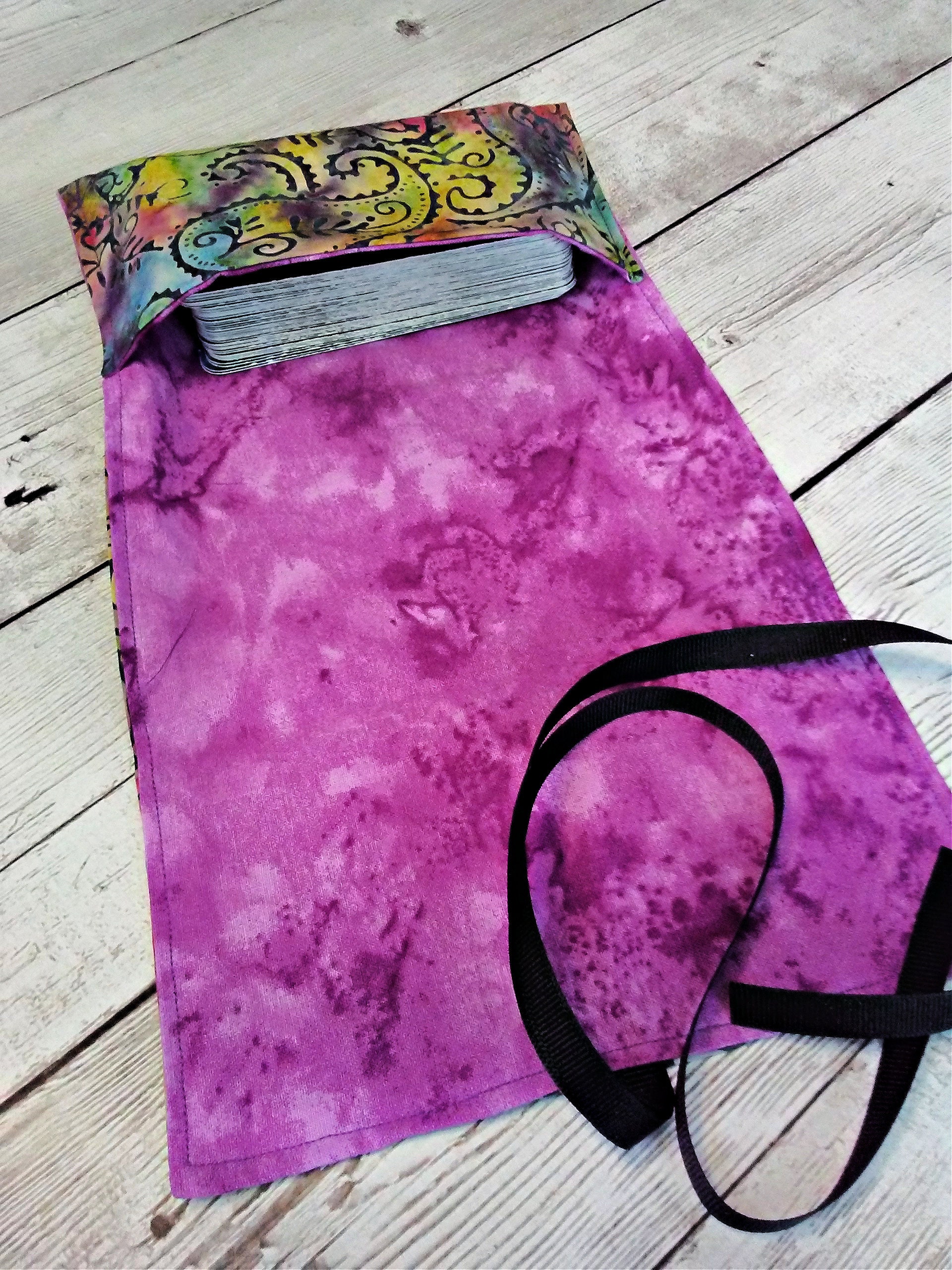 Wrap Around Tarot Oracle Card Pouch Mat Reading Cloth | Etsy