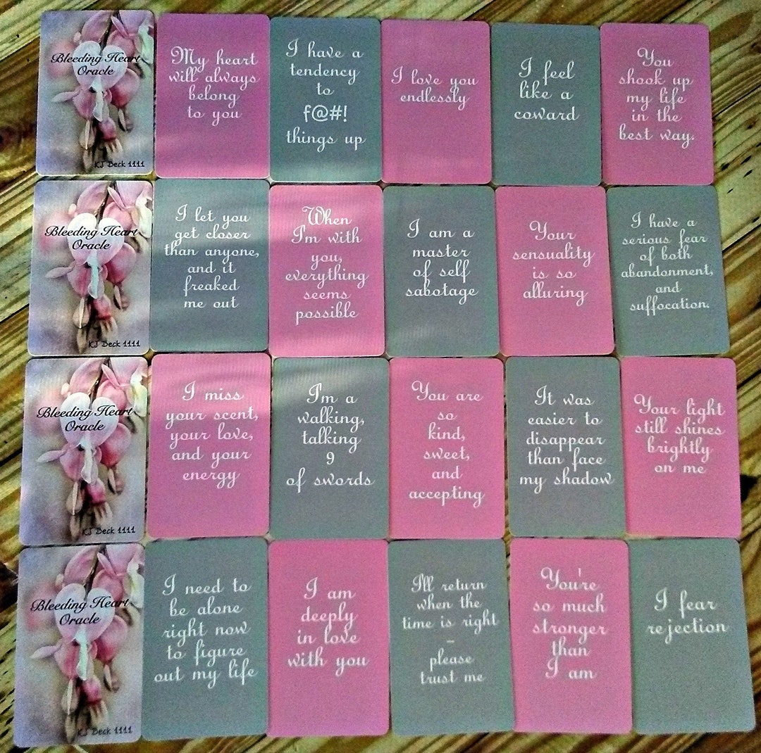 Bleeding Heart Oracle © (bridge/pocket-sized Cards) - Etsy
